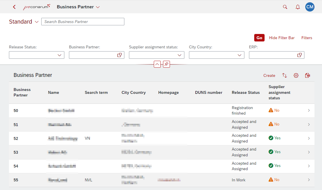 Business Partner - Customer Side - conarum GmbH & Co. KG